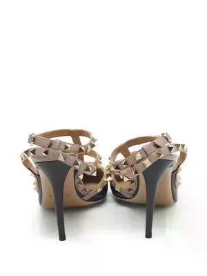Valentino Garavani Rockstud Caged Pumps - Neutrals