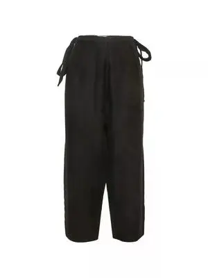 Saint Laurent Pleated Side-tie Straight-leg Trousers