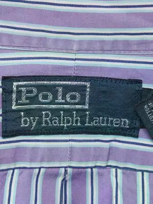 Polo Ralph Lauren Logo-embroidered Striped Button-down Cotton Shirt - Blue