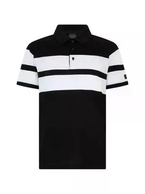 Paul & Shark Striped Short-sleeve Polo Shirt - Black