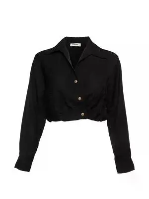 Sandro Cropped Shirt - Black