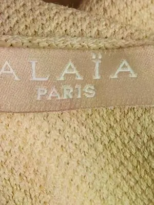 Alaïa Beige Canvas Sleeveless Crop Top