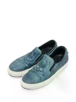 Philipp Plein Croc-embossed Leather Slip-on Sneakers