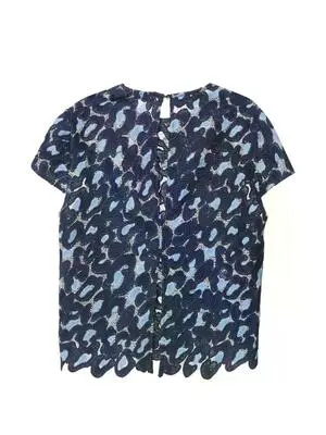 Sandro Lace Cropped T-shirt