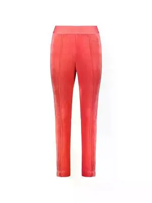 Alberta Ferretti Velvet Effect Trousers - Red