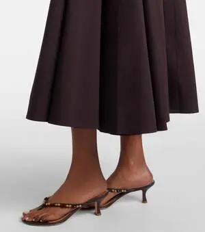 Staud Gwen Cotton Poplin Midi Dress