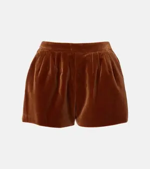 BLAZÉ MILANO Cotton Velvet Shorts - Brown