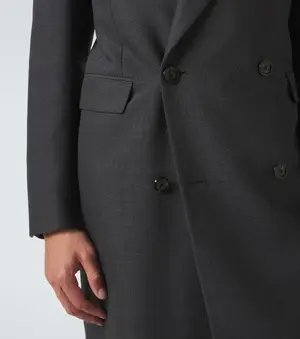LARDINI Double-breasted Wool-blend Coat