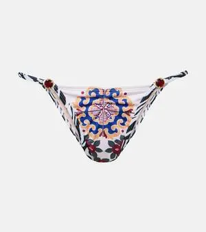 BANANHOT Embellished Printed Bikini Bottoms - Multicoloured