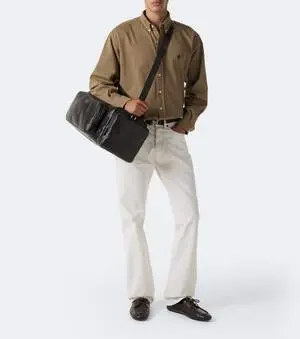 Prada Distressed Leather Duffel Bag