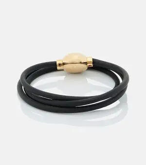 Loewe Leather Bracelet With Gold-tone Detail