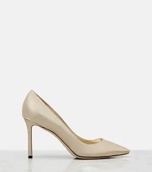JIMMY CHOO Romy Metallic Leather Pumps