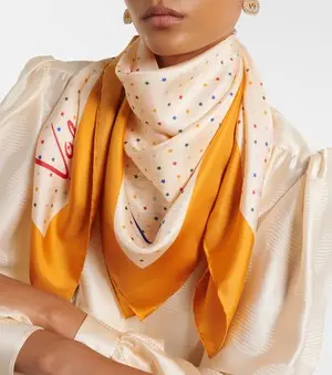Valentino Garavani Polka-dot Silk Twill Scarf