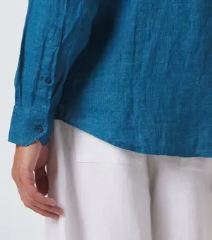 Frescobol Carioca Antonio Linen Shirt - Blue