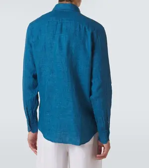 Frescobol Carioca Antonio Linen Shirt - Blue
