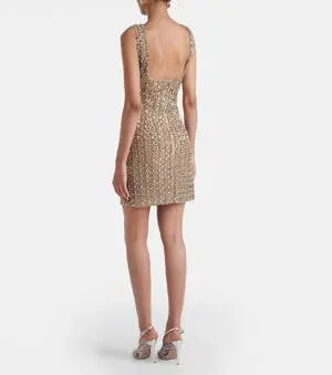 LA FUORI Embellished Mini Dress