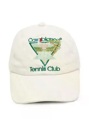 Casablanca Tennis Club Embroidered Cap - Neutrals