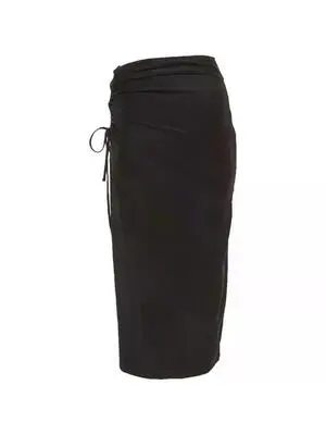 Sandro Ruched Detail Midi Skirt