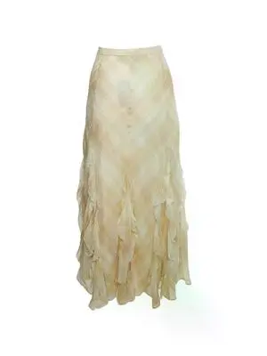 Polo Ralph Lauren Plaid Ruffle-trim Maxi Skirt
