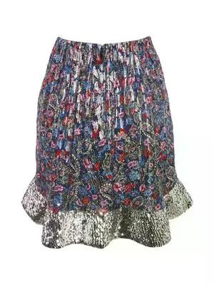 ISABEL MARANT VINTAGE Sequin-trimmed Brocade Mini Skirt