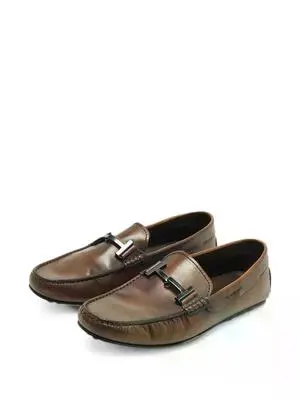TOD'S Doppia Double-t Leather Loafers