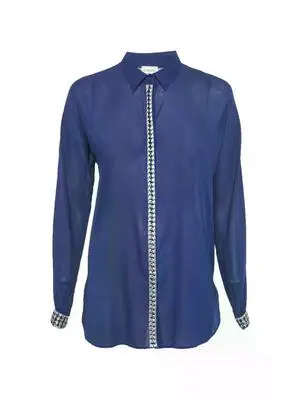 La Perla Sequin-embellished Semi-sheer Shirt