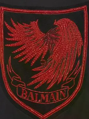 Balmain Embroidered Jersey Mini Dress