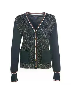 LOUIS VUITTON Tweed-style Knit Cardigan - Blue