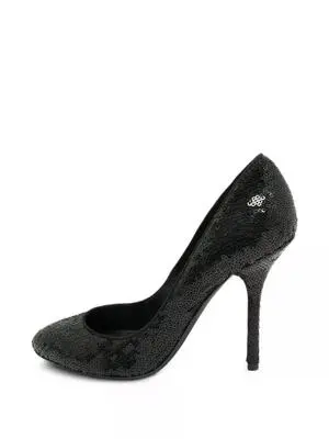 Dolce & Gabbana Sequin-embellished Stiletto Pumps - Black