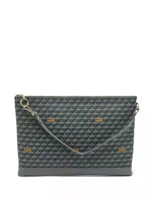 FAURÉ LE PAGE Scale-pattern Clutch Bag - Grey