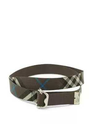 Burberry Check Webbing Belt - Grey
