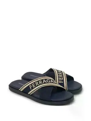 FERRAGAMO Criss-cross Canvas Sandals