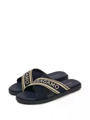 FERRAGAMO Criss-cross Canvas Sandals