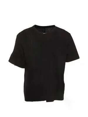 MAISON MARGIELA Ribbed-knit Short-sleeve T-shirt - Black