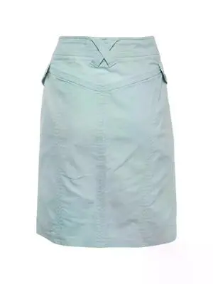 Carolina Herrera Canvas Mini Skirt With Flap Detail