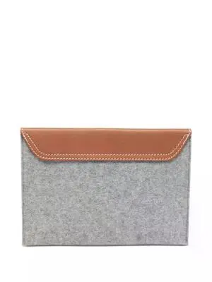 Delvaux Envelope Clutch Bag - Grey