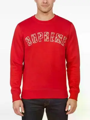 LOUIS VUITTON X Supreme Arc Logo Crew-neck Sweater - Red