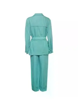 Emporio Armani Belted Gabardine Trousers Set