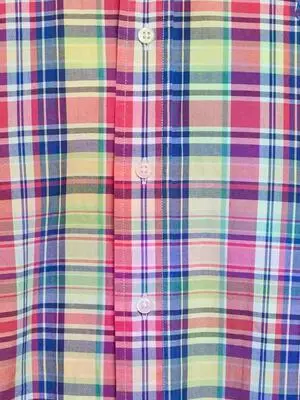 Ralph Lauren Plaid-pattern Short-sleeve Cotton Shirt