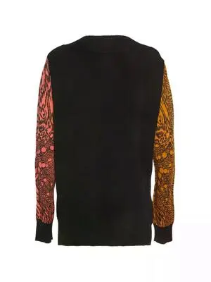 Just Cavalli Animal Pattern V-neck Sweater