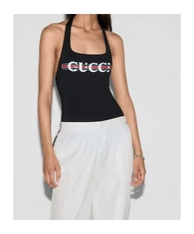 Gucci Printed Sparkling Jersey Swimsuit