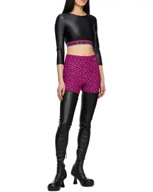 Versace Crewneck Cropped Top
