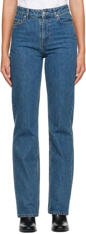 Burberry Logo Patch Straight Fit Jeans