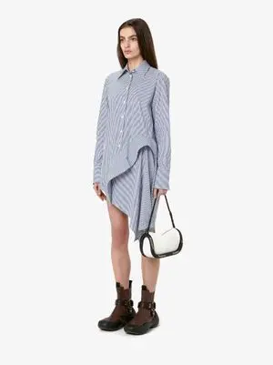 J.W.ANDERSON Striped Long-sleeved Asymmetric Draped Shirt