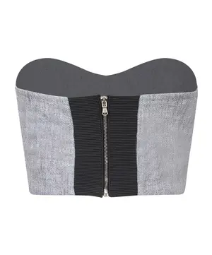 FORTE_FORTE Lurex Bustier Top