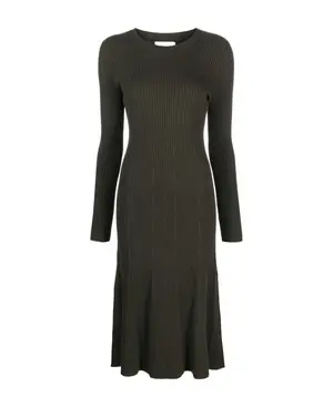 P.a.r.o.s.h Ribbed-knit Midi Dress