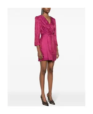 Saloni Long-sleeved V-neck Dress