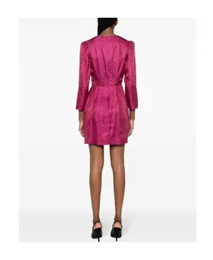 Saloni Long-sleeved V-neck Dress