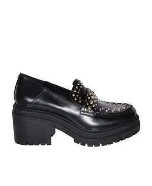 Michael Kors Studded Round-toe Loafers - Black