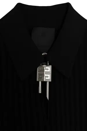 Givenchy 4g Padlock Knitted Polo Shirt